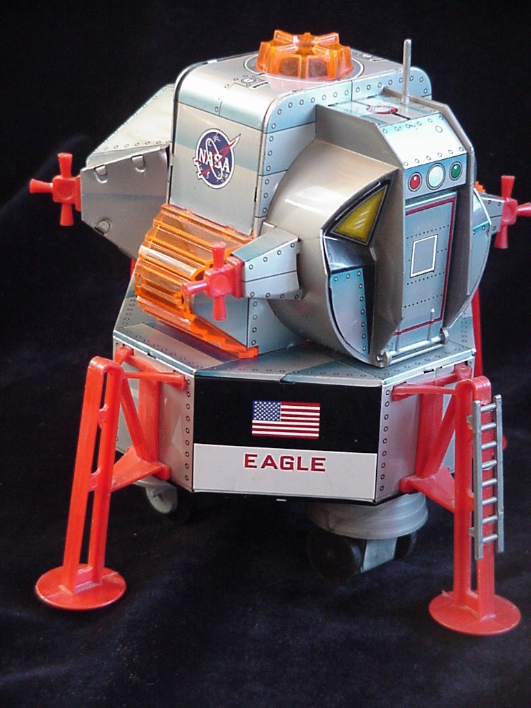 APOLLO 11 LUNAR MODULE EAGLE SPACE SHIP CAR DAISHIN KOGYO NASA TIN TOY ...