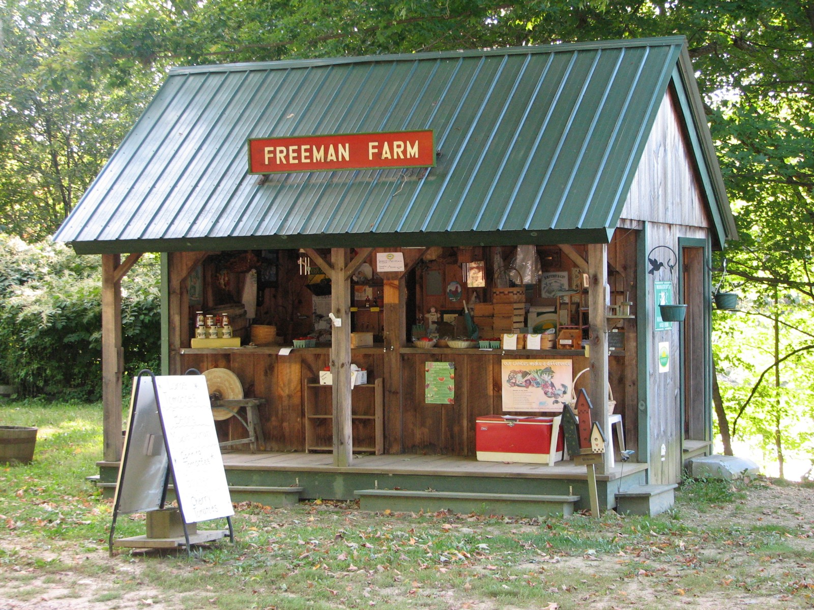 The Freeman Farm stand opposite their historic farm house on Little ...